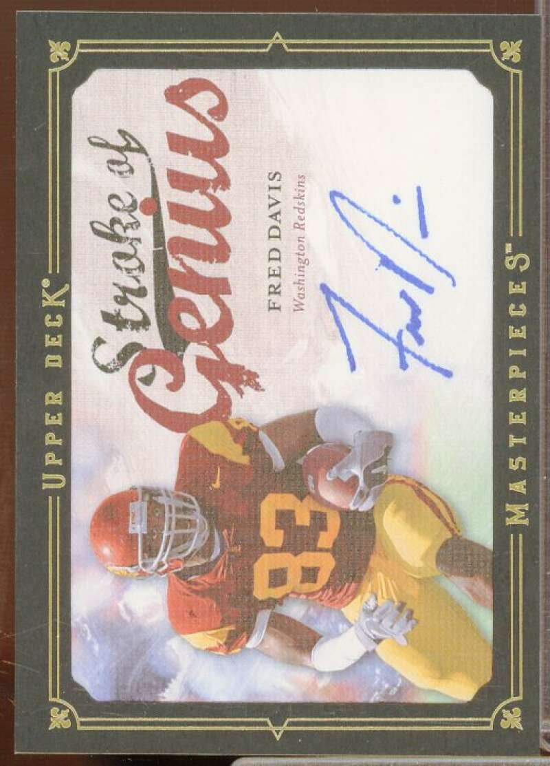 Fred Davis Rookie Card 2008 UD Masterpieces Stroke Of Genius Autographs ...