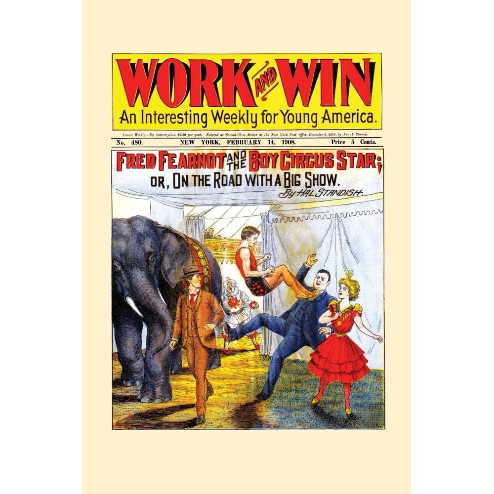 Fred Fearnot & The Boy Circus Star Poster Print by Frank Tousey (18 x ...