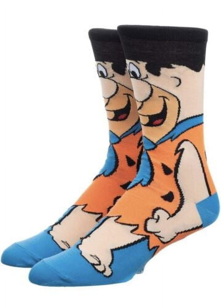 Fred Flintstone Adult Cartoon Socks, Novelty Crew Character Socks for ...