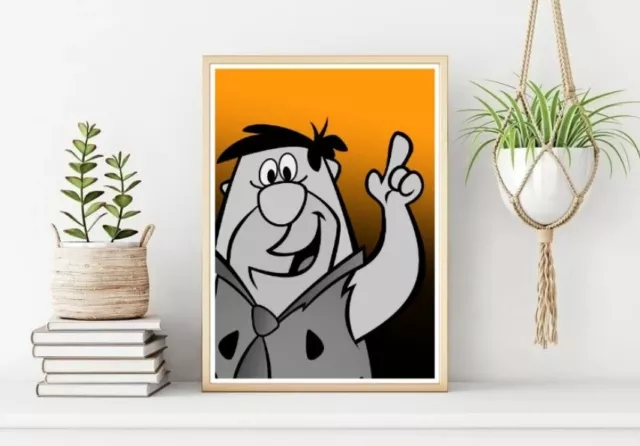 Fred Flintstone Poster/Print, Cartoon Wall Print, Printable Wall Art NO ...