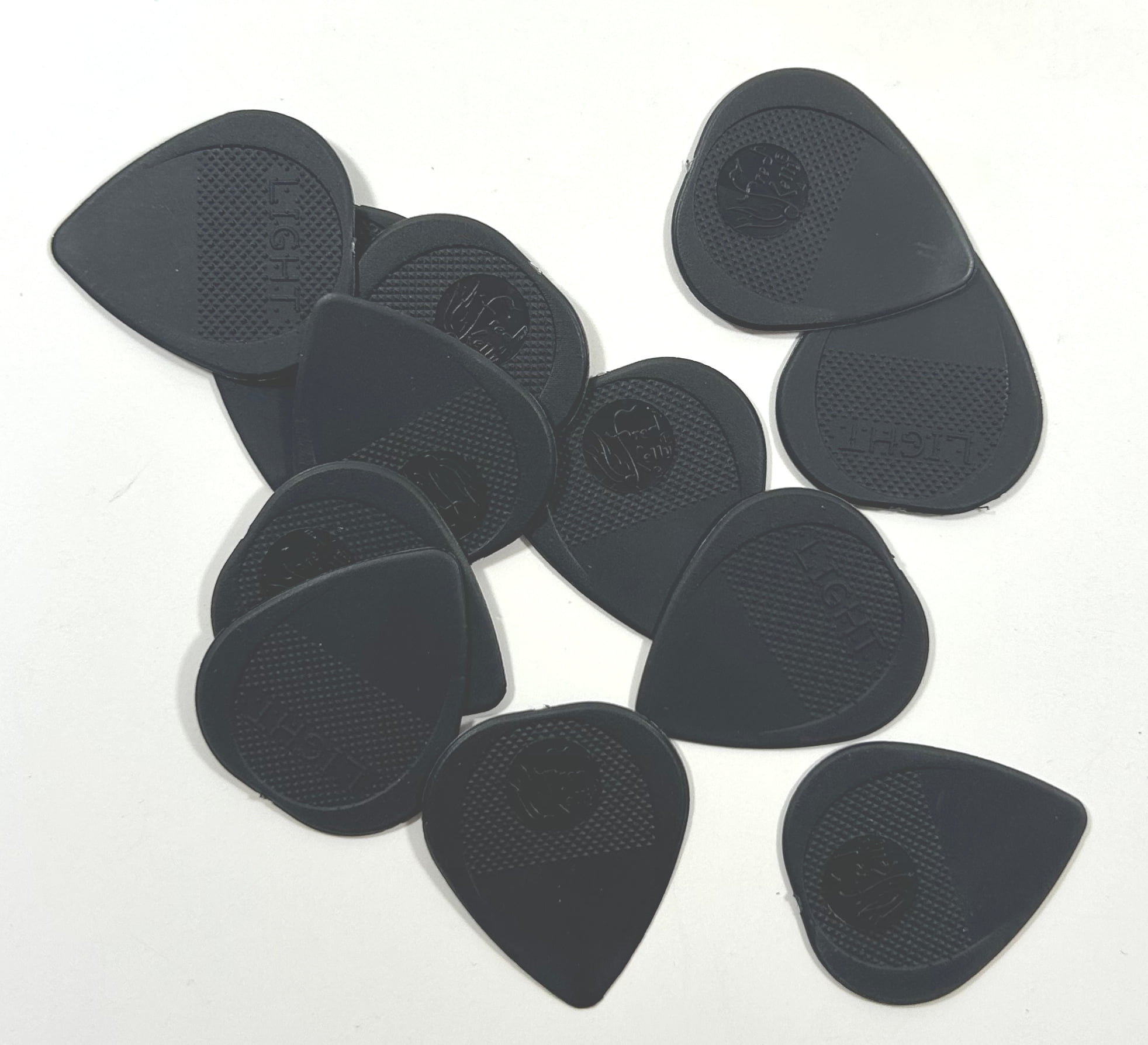 Fred Kelly Guitar Picks Flat Nylon Light Textured Grip 12 Picks ...