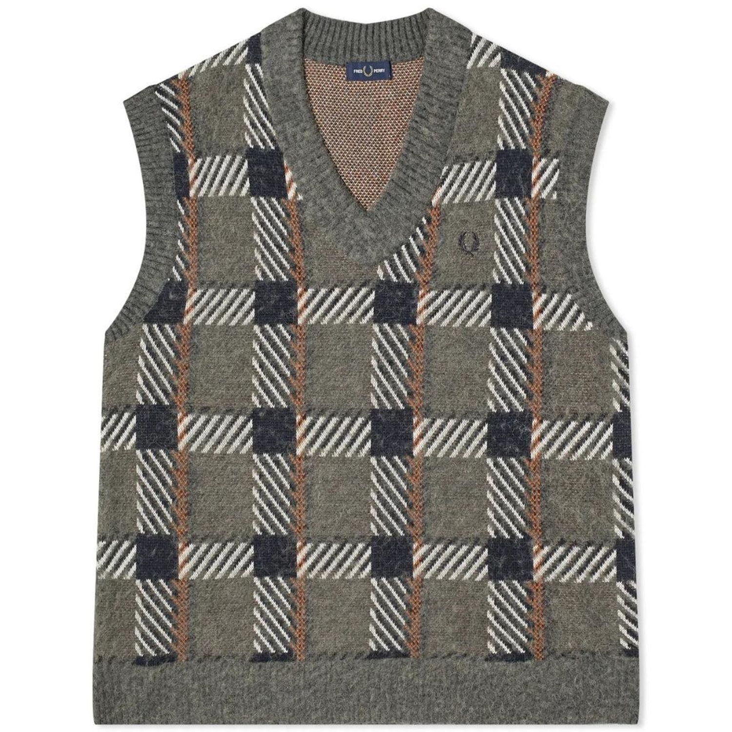 Fred Perry Mens Tartan Sweater Vest - Walmart.com