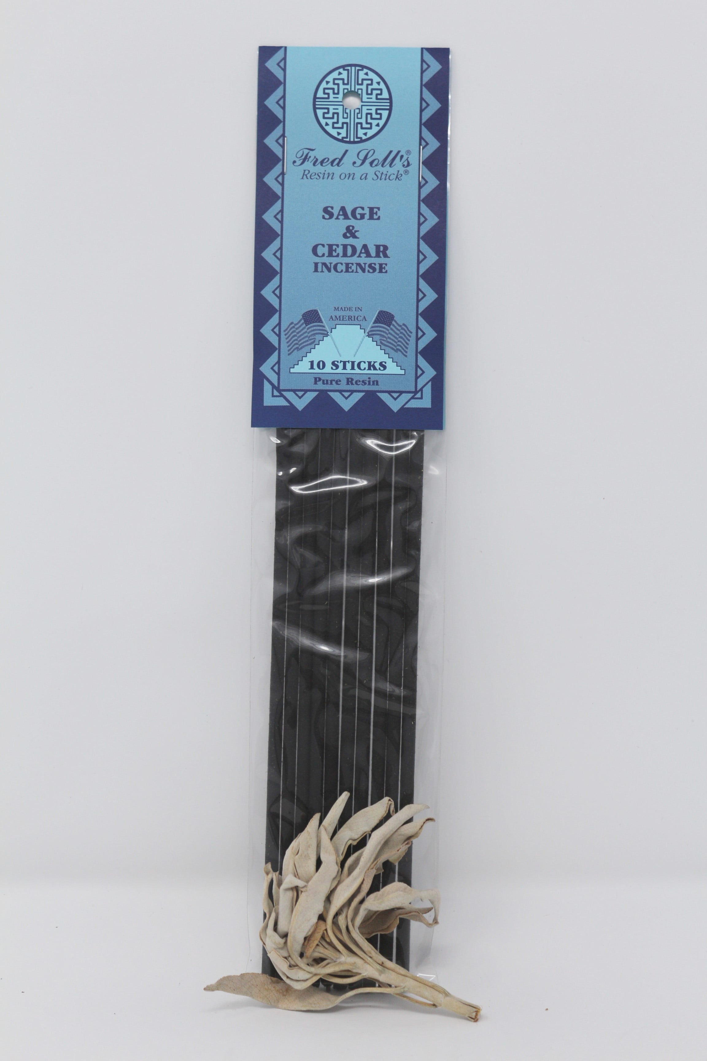 Fred Soll's® Resin on a Stick® Sage & Cedar Incense (10) - Walmart.com