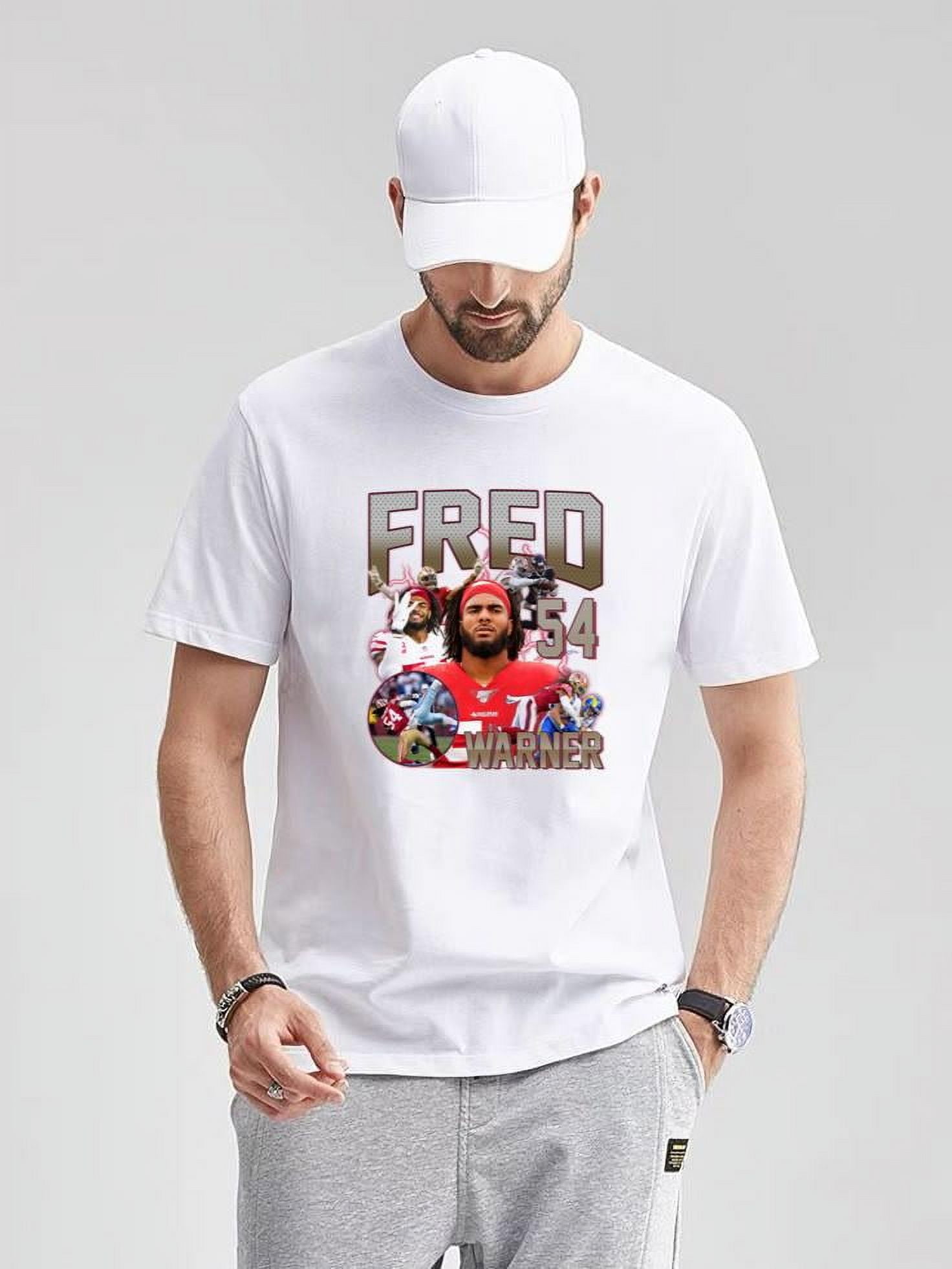 Fred Warner Vintage Graphic Jersey Bootleg 90S T-Shirt, for men & women, up to size 5XL ...