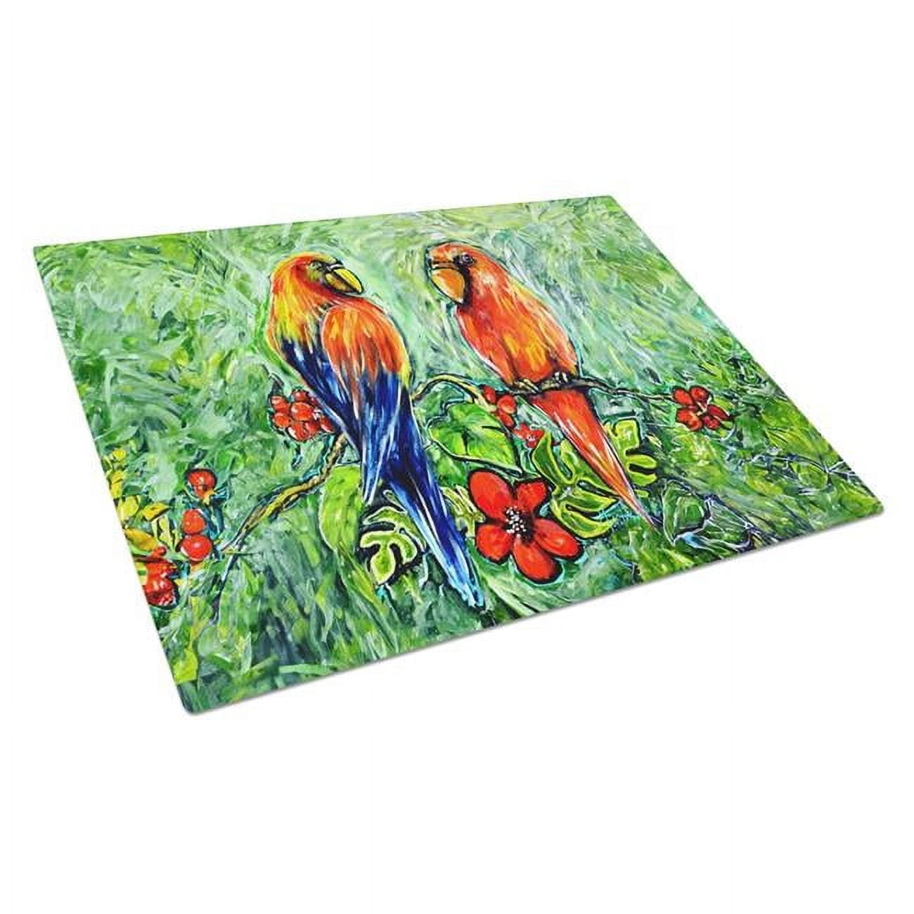 Fred and Freda Parrots Glass Cutting Board 12 in x 15 in - Walmart.com