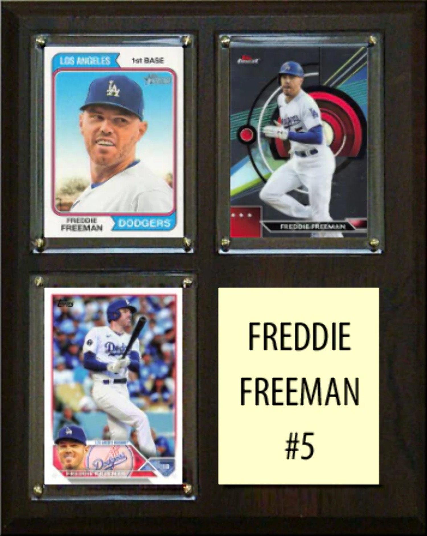 Freddie Freeman 5 3 Card Plaque Topps Bowman 2023 2024 - Walmart.com