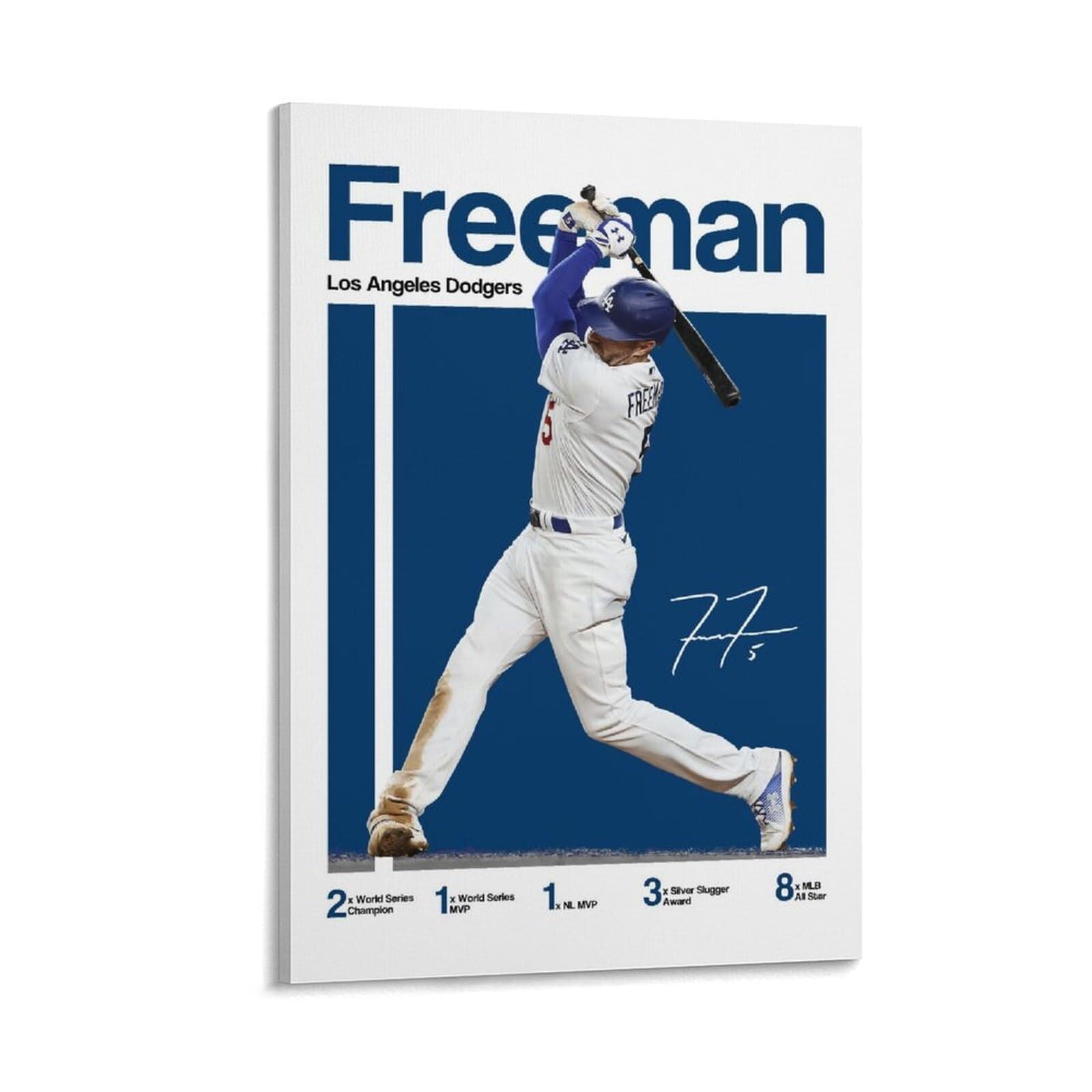 Freddie Freeman American Baseball Players Sports Celebrity Canvas Wall ...