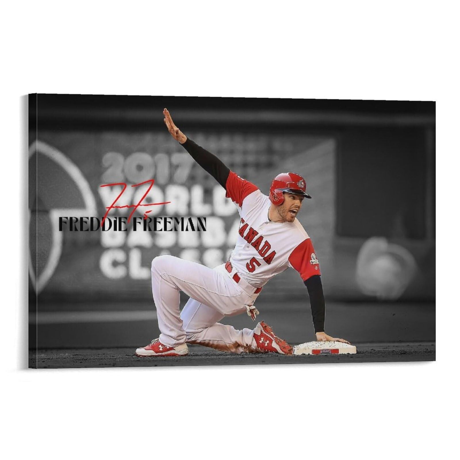 Freddie Freeman American Baseball Players Sports Celebrity Canvas Wall ...