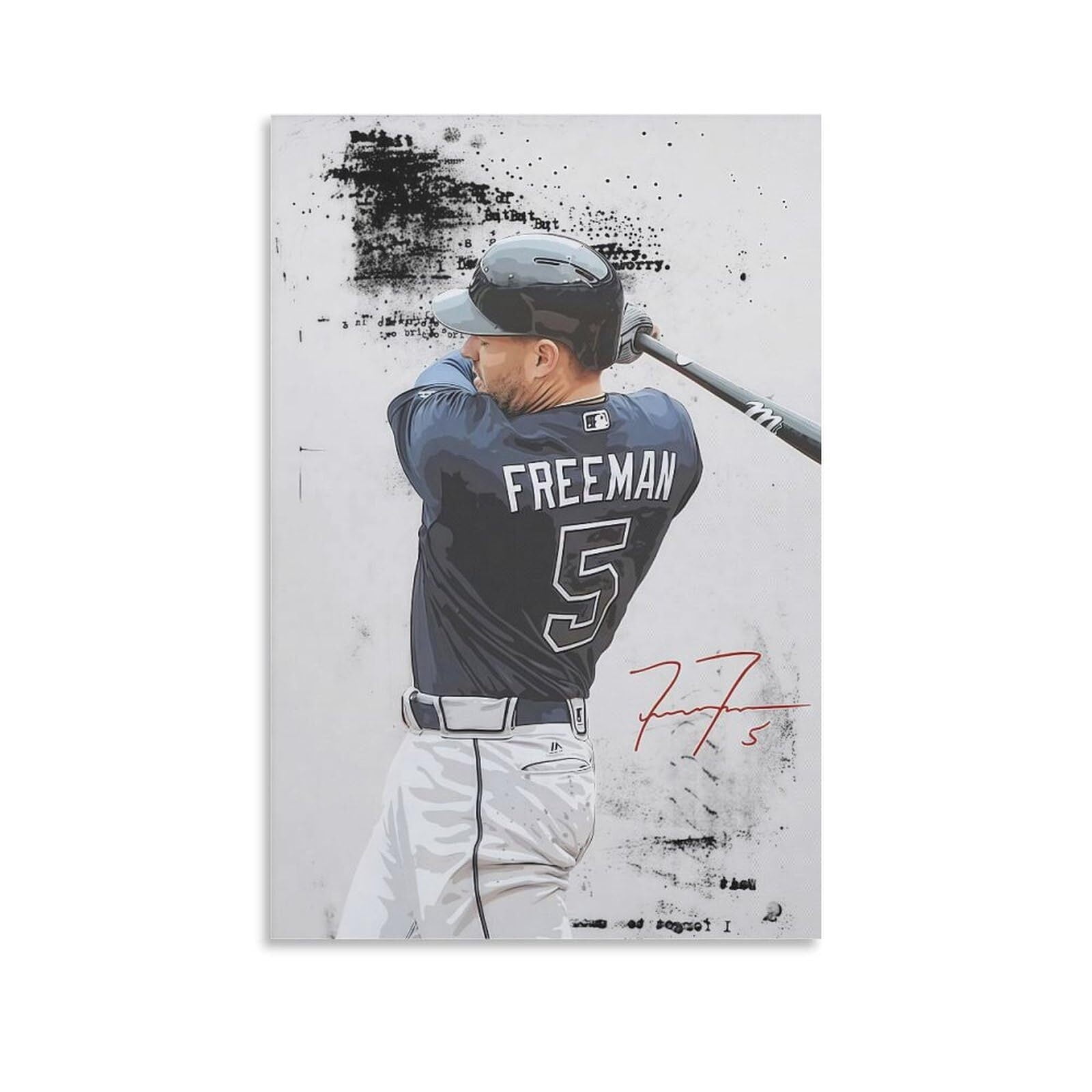 Freddie Freeman American Professional Baseball Player Canvas Wall Art ...