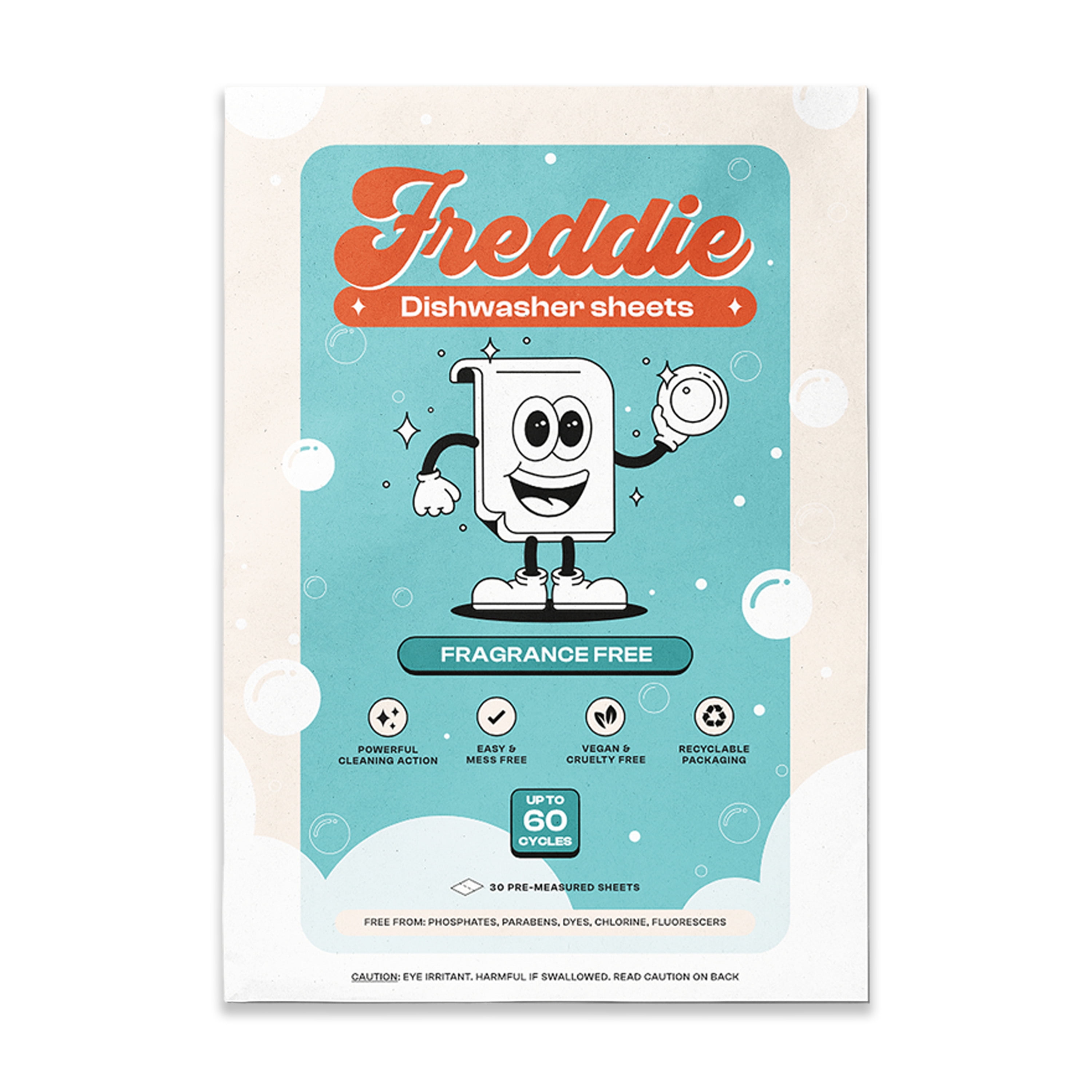Freddie Low-Waste Dishwashing Sheets – Jug Free Format – Pre-Measured ...