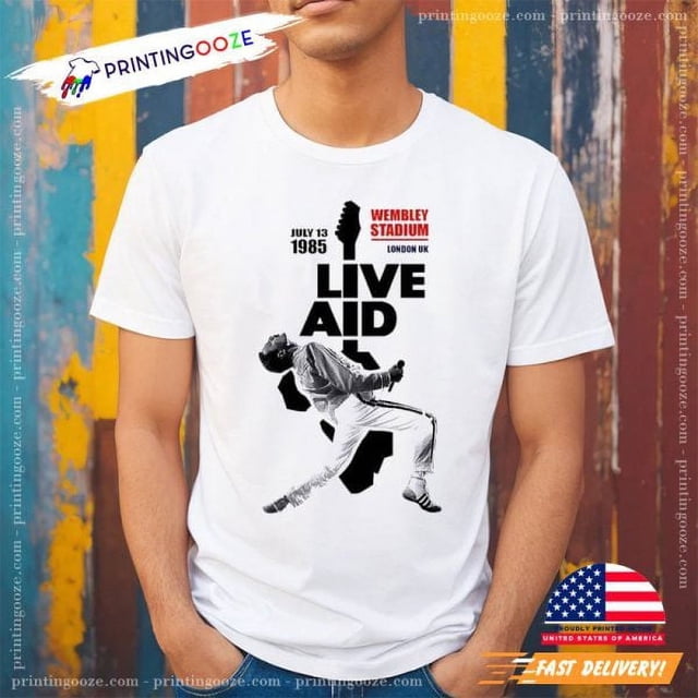 Freddie Mercury Live Aid Wembley Stadium Shirt - Walmart.com