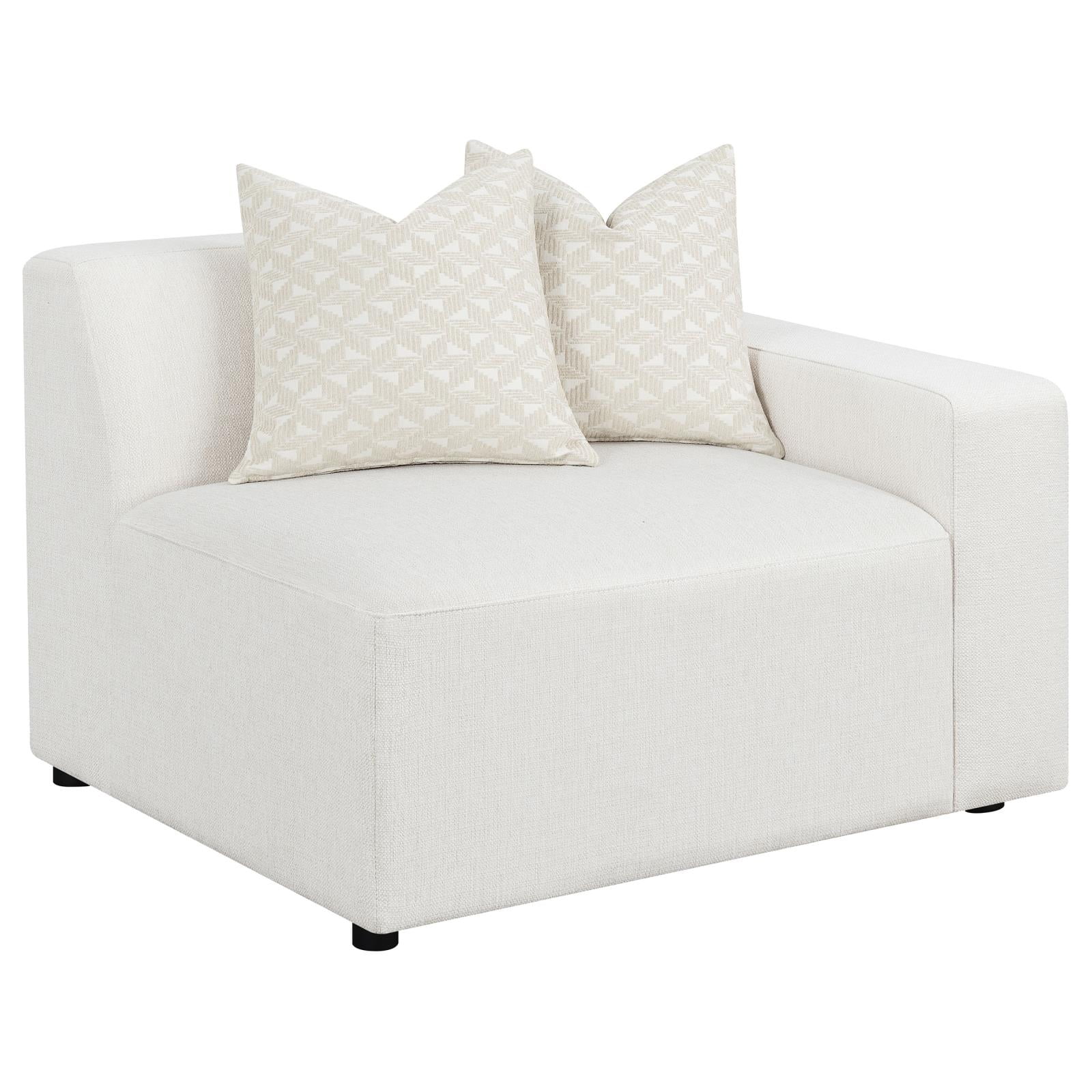 Freddie Upholstered Tight Back RAF Chair Pearl - Walmart.com