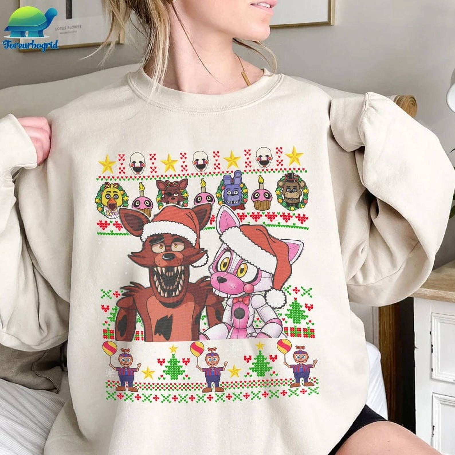 Freddy Fazbear Fnaf Video Game Christmas Ugly Sweater | Freddy Fazbear ...
