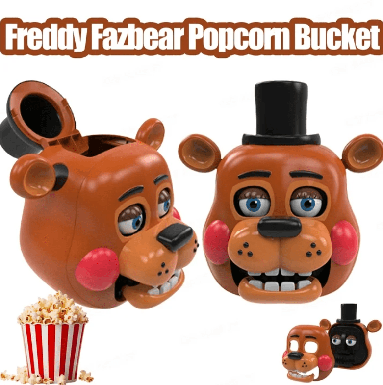 Freddy Fazbear Removable Mask Creative 3D Popcorn Bucket, 2026 130oz ...
