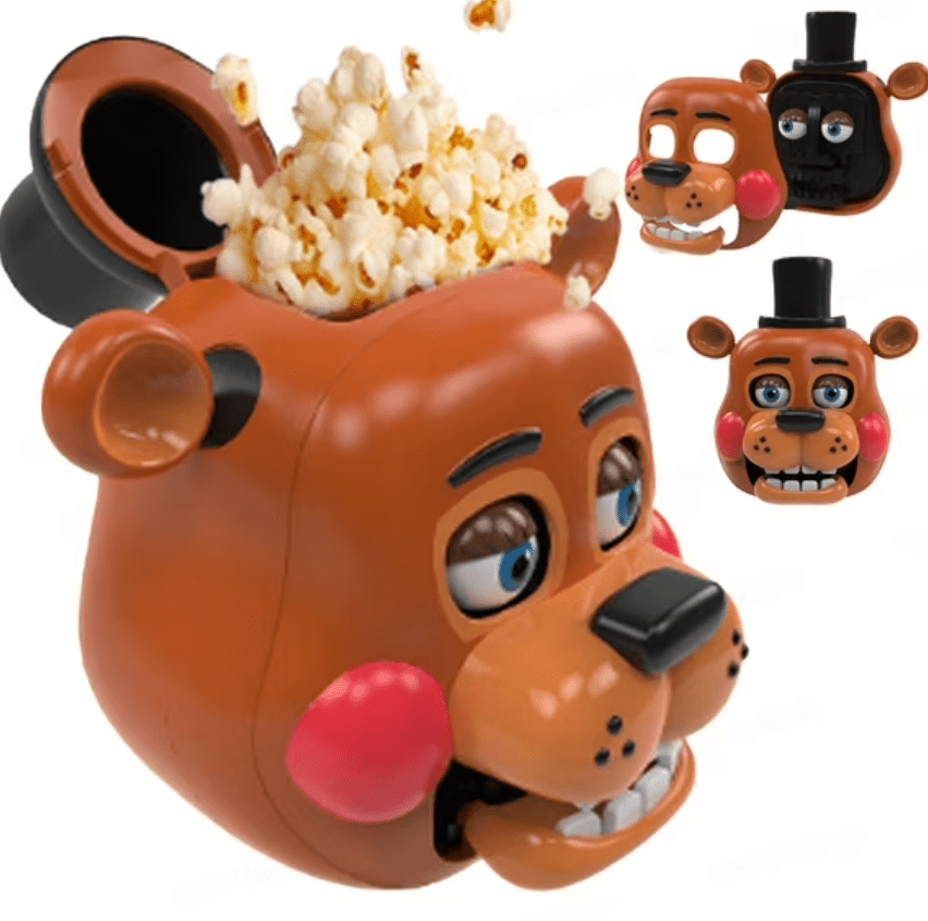 Freddy Fazbear Removable Mask Game Popcorn Buckets, 2026 New 130oz Five ...