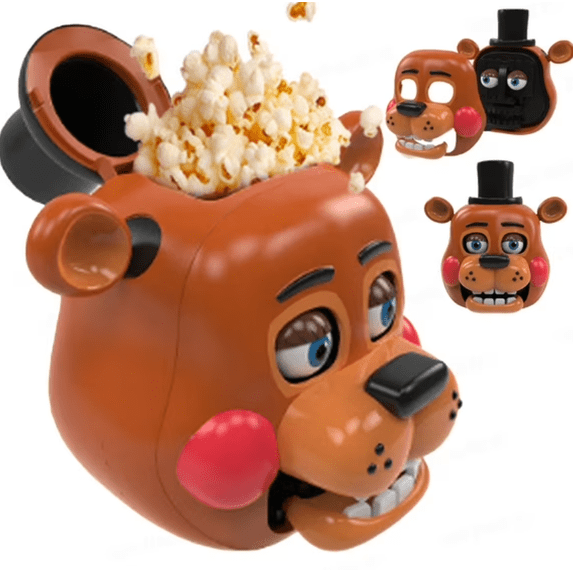 Freddy Fazbear Removable Mask Game Popcorn Buckets, 2026 New 130oz Five ...