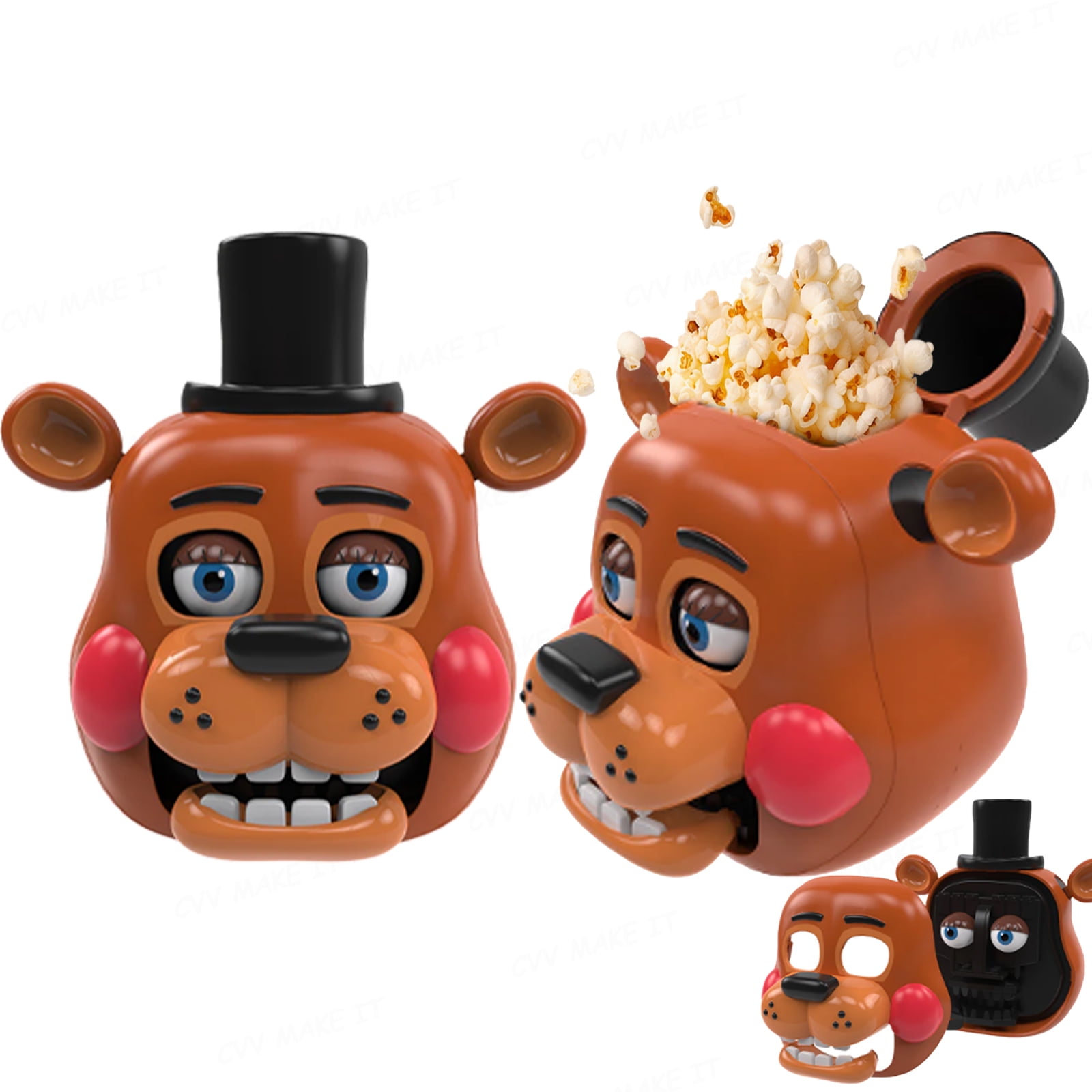 Freddy Fazbear Removable Mask Popcorn Bucket – 130oz Character Snack ...