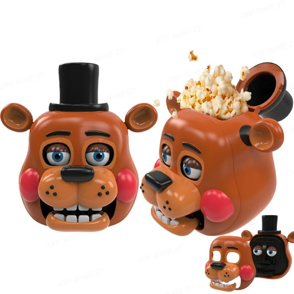 Freddy Fazbear Removable Mask Popcorn Bucket – 130oz Character Snack ...