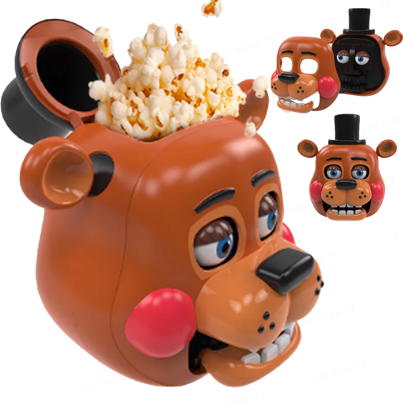 Freddy Fazbear Removable Mask Popcorn Bucket – 130oz Character Snack ...