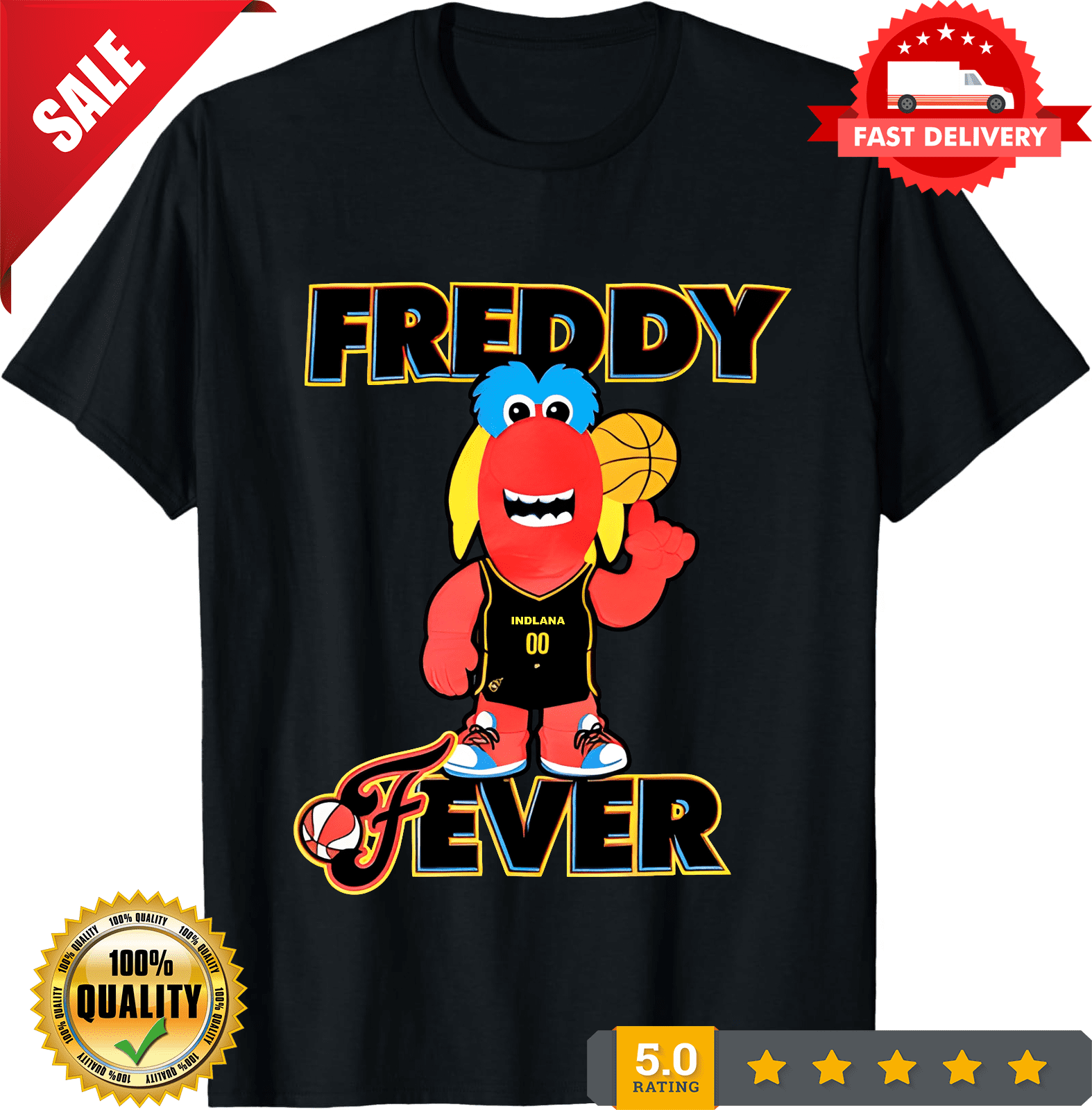 Freddy Fever Retro Graphic Shirt - Size S-3XL, LIMITED EDITION-TH74011 ...