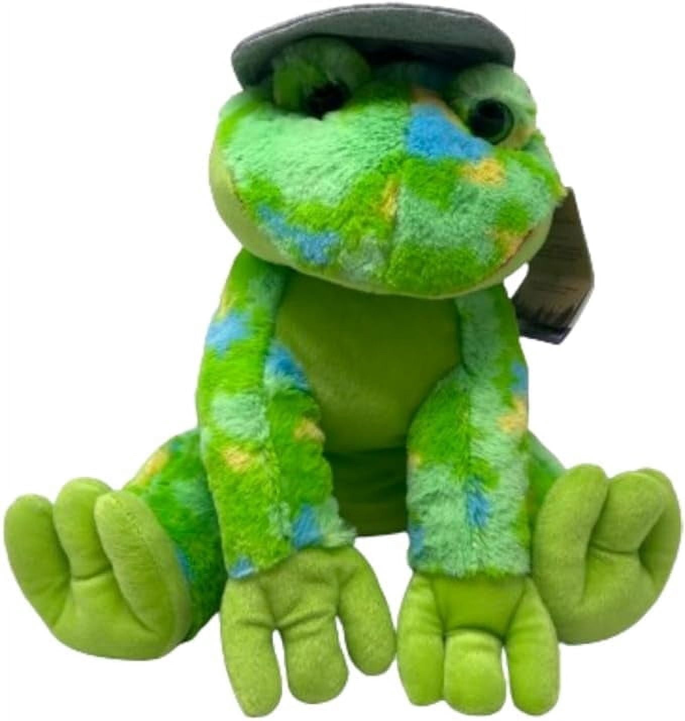 Freddy Frog Plush (Eco-Friendly) with Blue & Grey Baseball Cap (Pack of ...