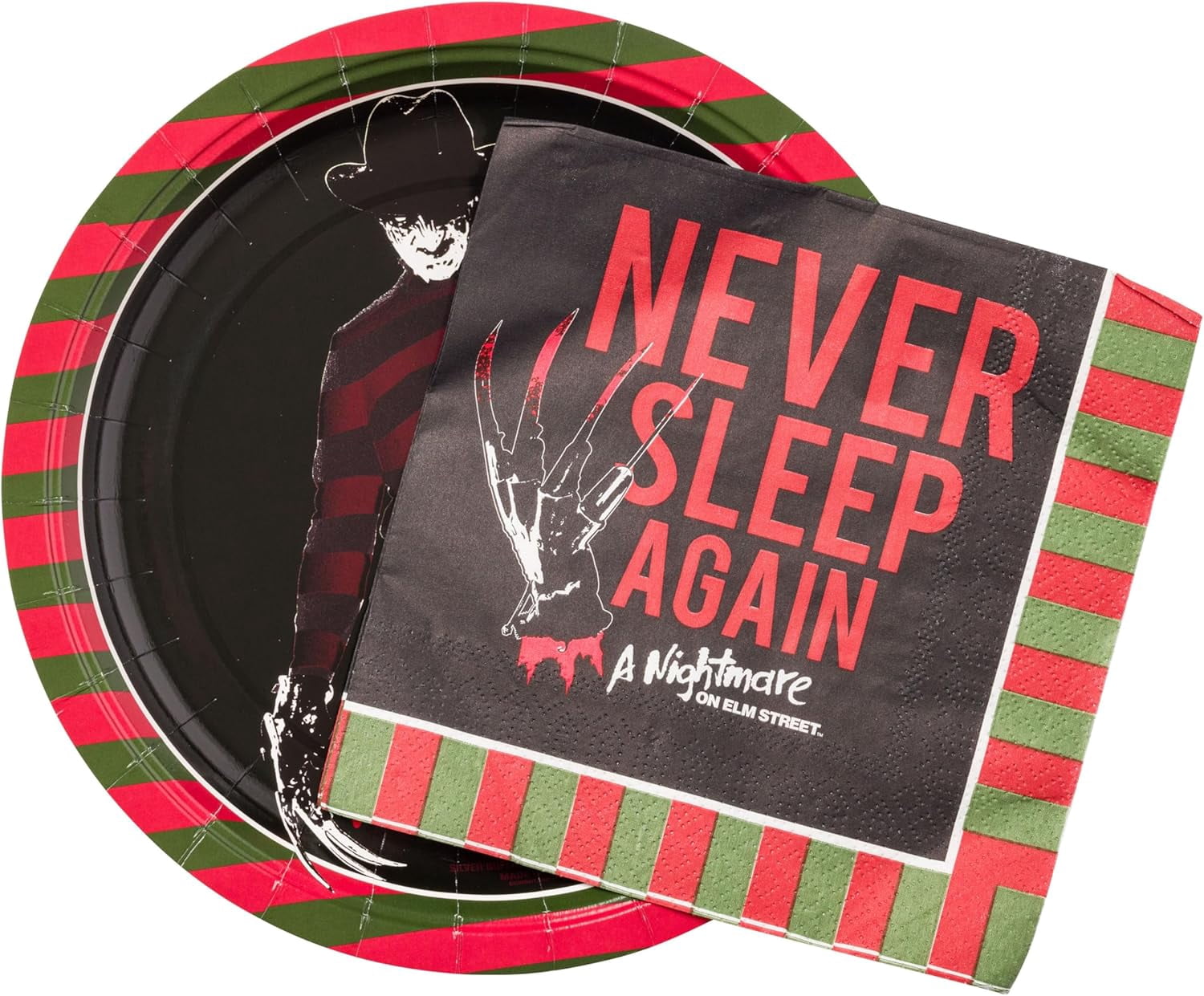 Freddy Krueger Freddy Never Sleep Again 32ct Paper Napkin and Plate ...