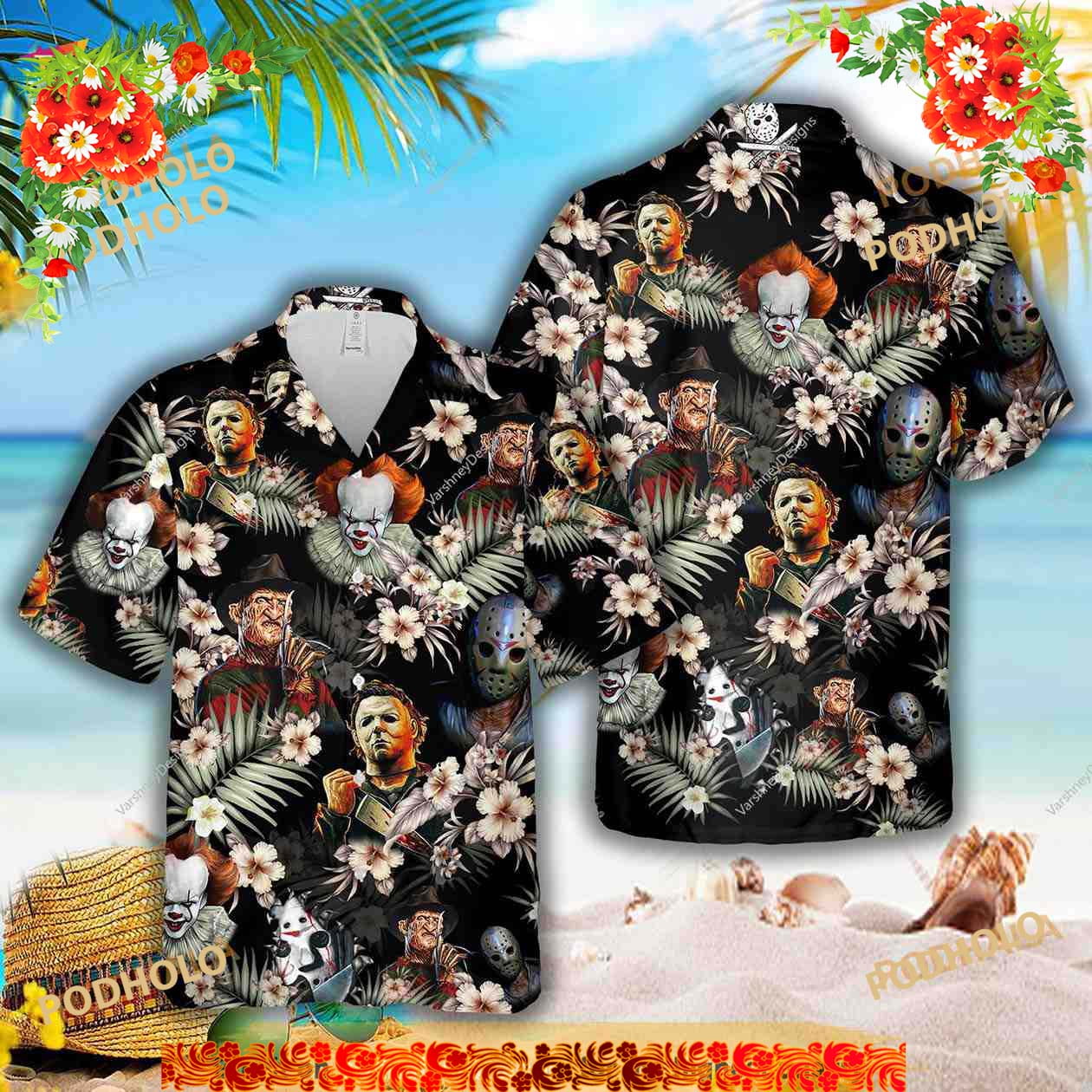 Freddy Krueger Hawaiian Shirt, Horror Tropical Halloween Aloha Shirt ...