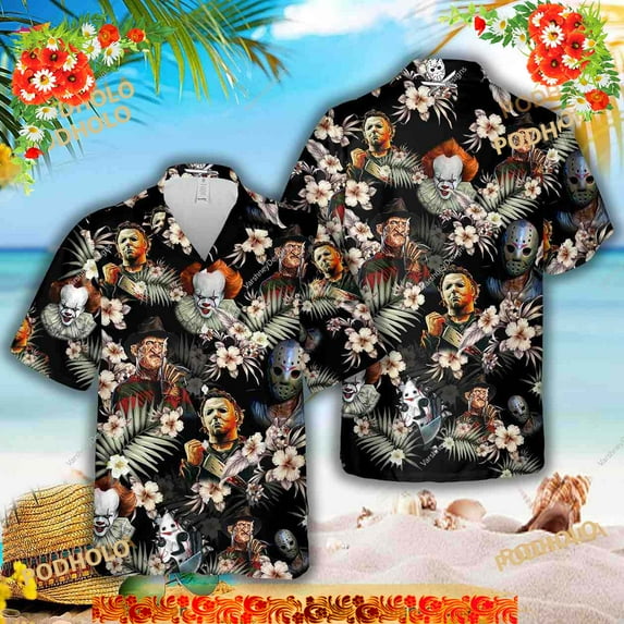 Freddy Krueger Hawaiian Shirt, Horror Tropical Halloween Aloha Shirt ...