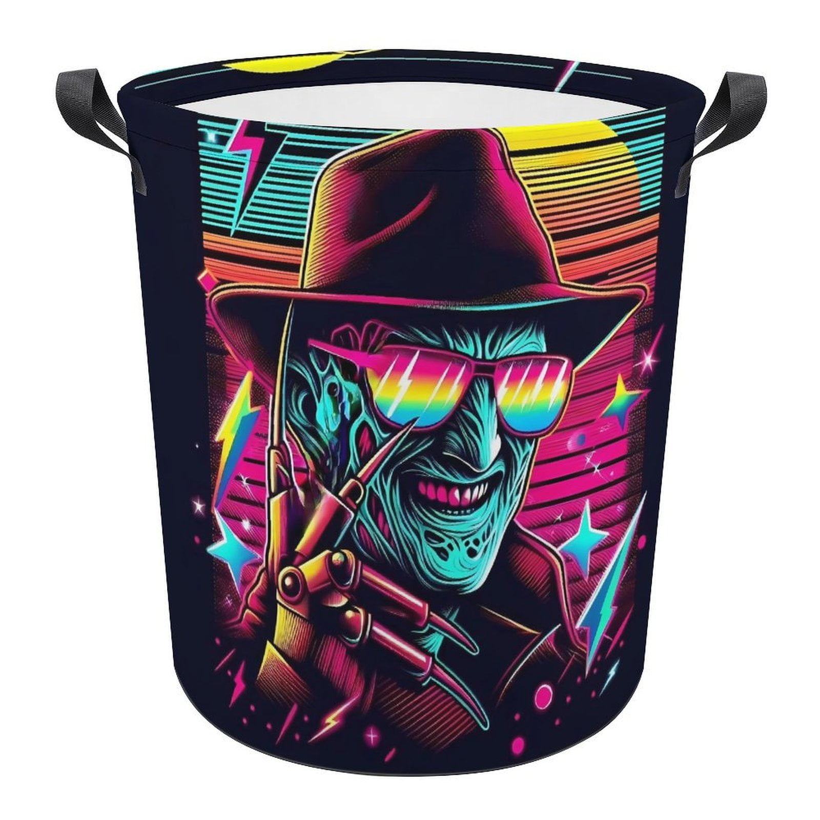 Freddy-Krueger Laundry Hamper, Round Collapsible Hamper Laundry Basket ...