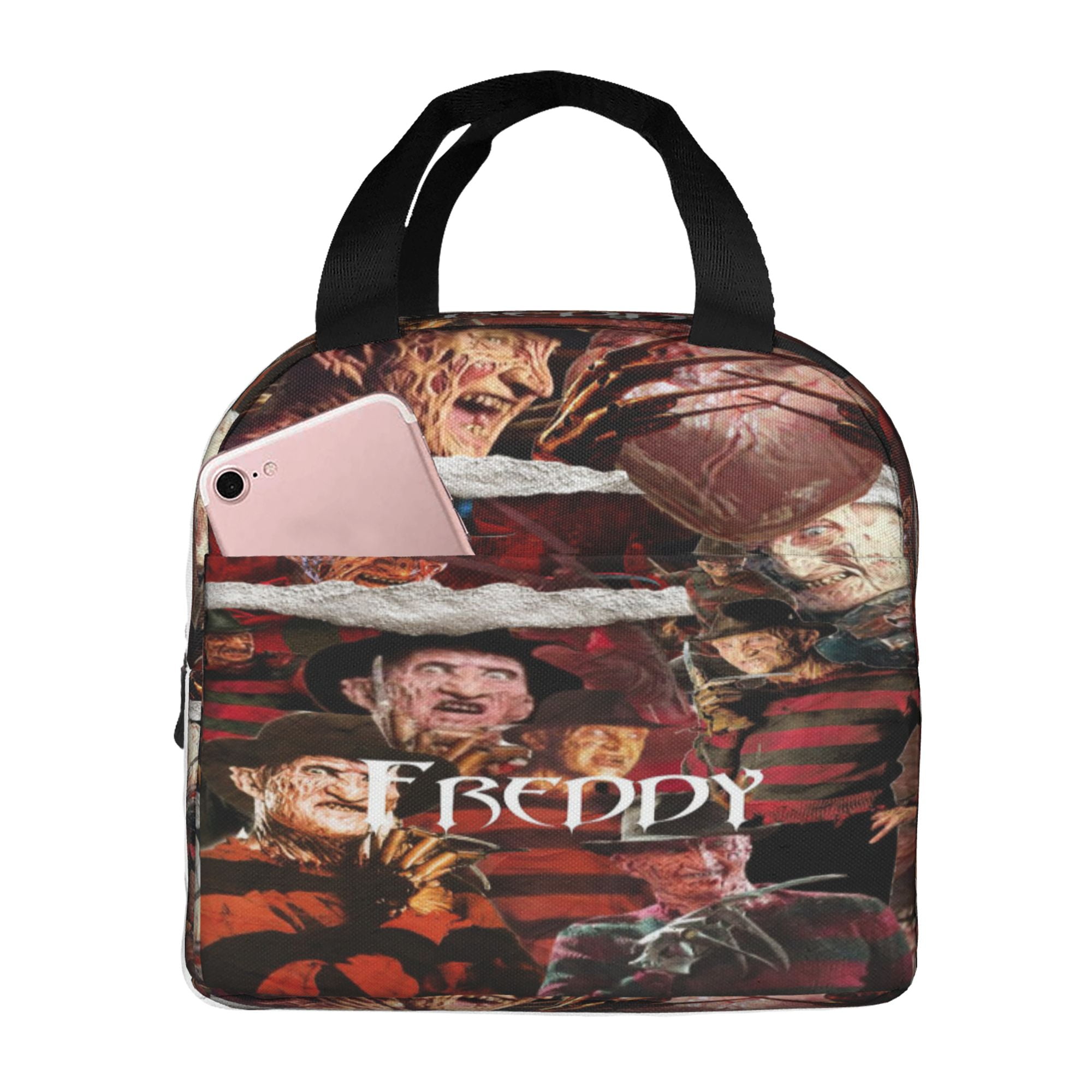Freddy Krueger Nightmare Horror Lunch Bag Tote Shoulder Bags Insulated ...