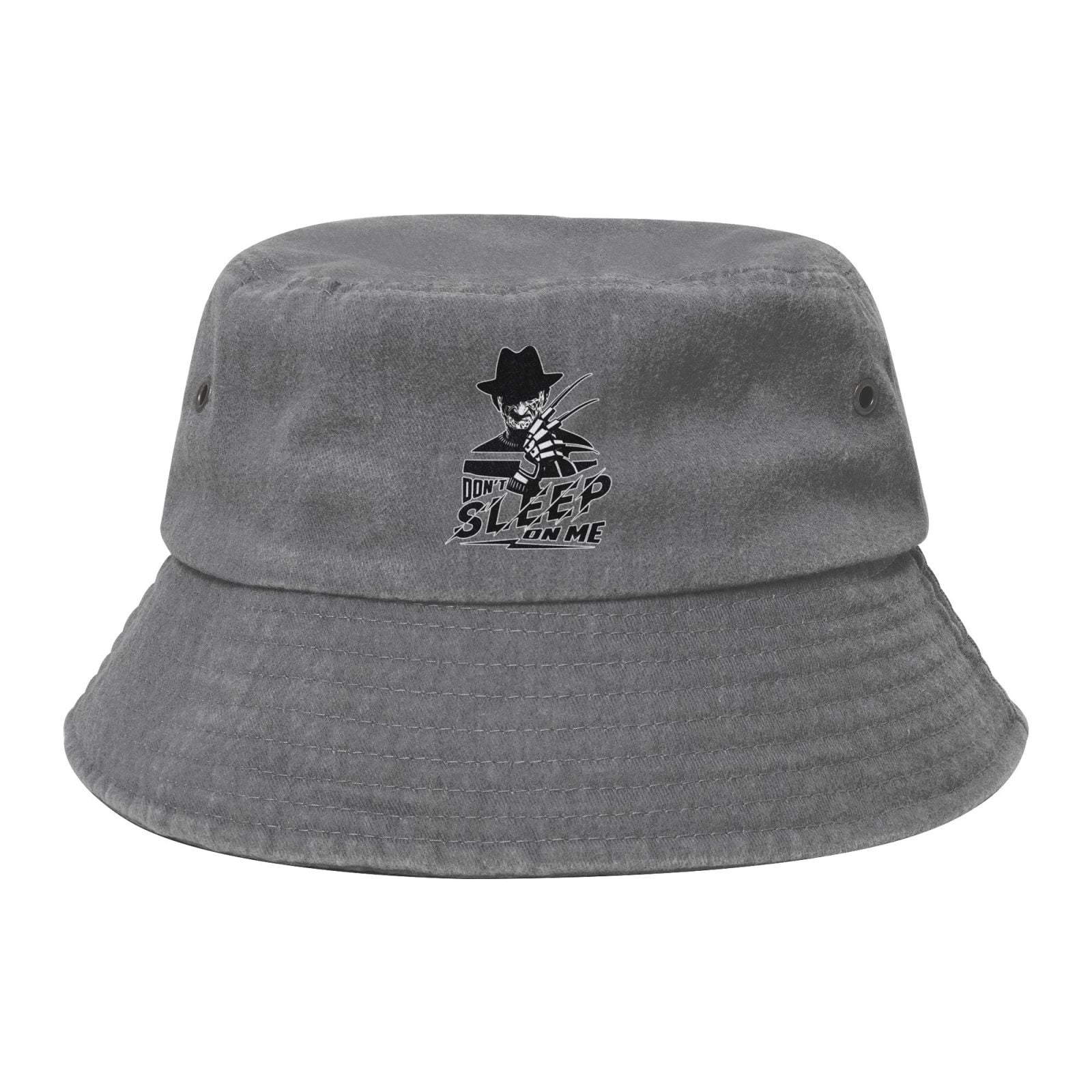 Freddy Krueger Washed Denim Sun Hats for Men Women Bucket Hat Wide Brim ...