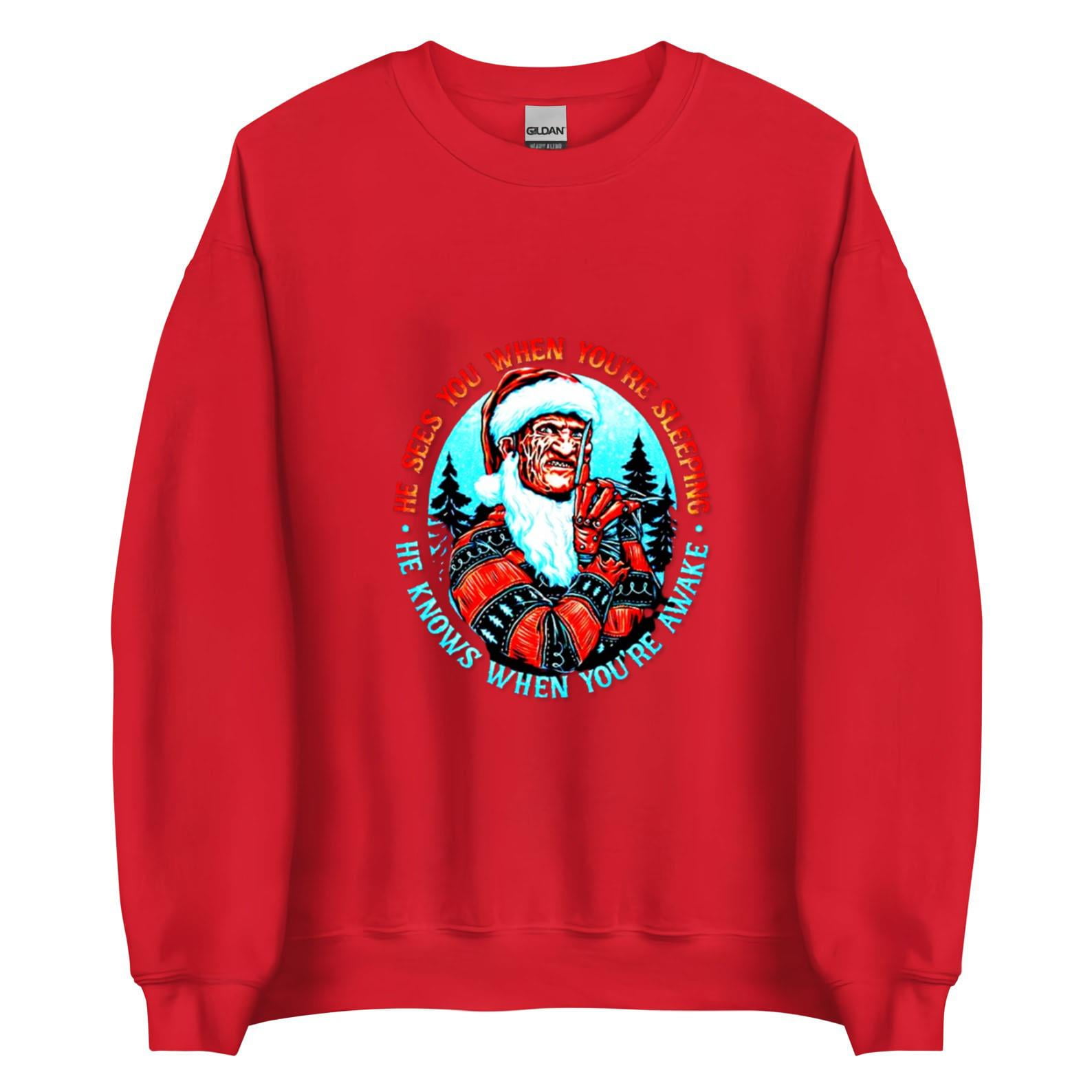 Freddy Krueger he sees you when you re sleeping he knows when you re awake horror Christmas ...