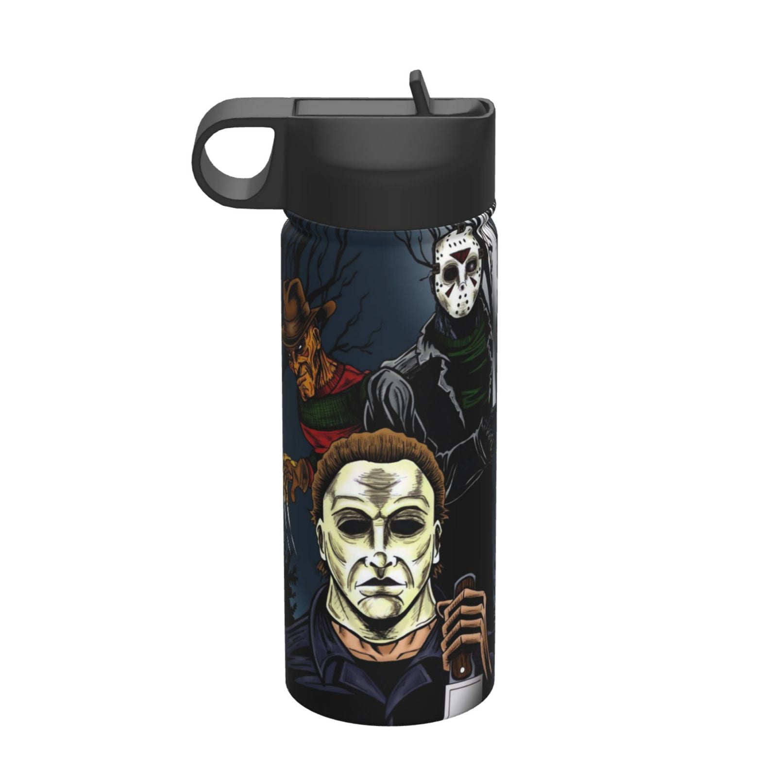 Freddy Vs Jason Horror Water Bottle, Cute Pattern Stainless Steel ...
