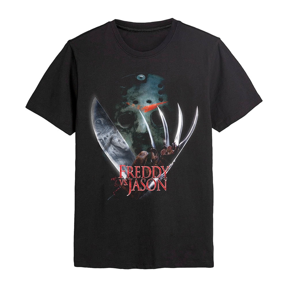 Freddy Vs Jason T Shirt Mask Horror Movie Logo new Official Mens Black ...