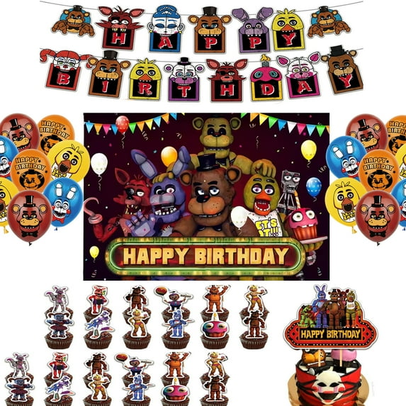 Freddy's Party Decorations Birthday Party Supplies Set include Happy ...