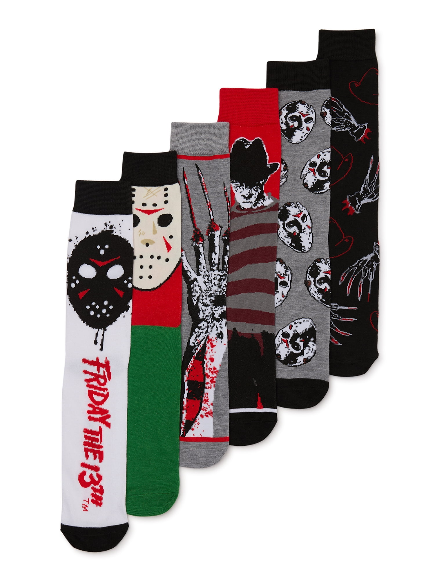 Freddy Vs Jason Crew Socks, 6-Pack - Walmart.com