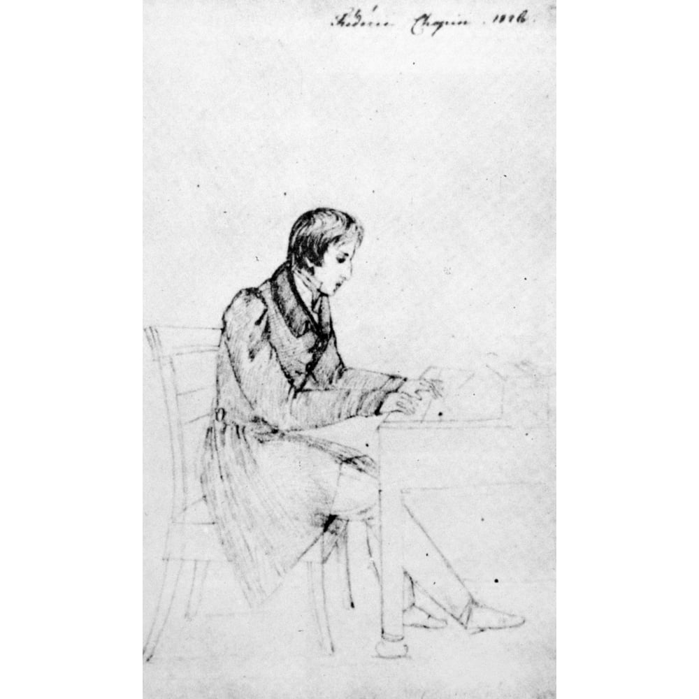 Frederic Chopin (1810-1849). /Npolish Composer And Pianist. Chopin At The Piano As A Young Man ...