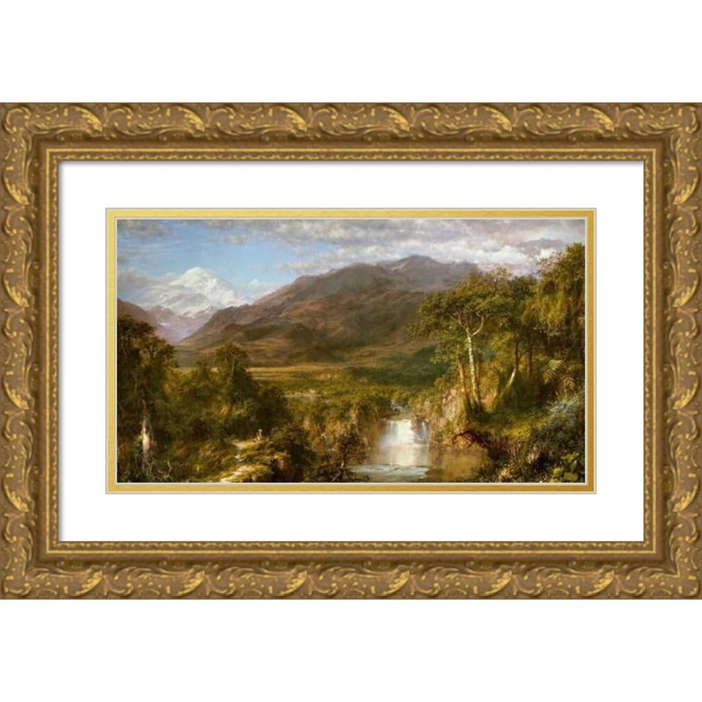 Frederic Edwin Church 14x10 Gold Ornate Wood Frame and Double Matted ...