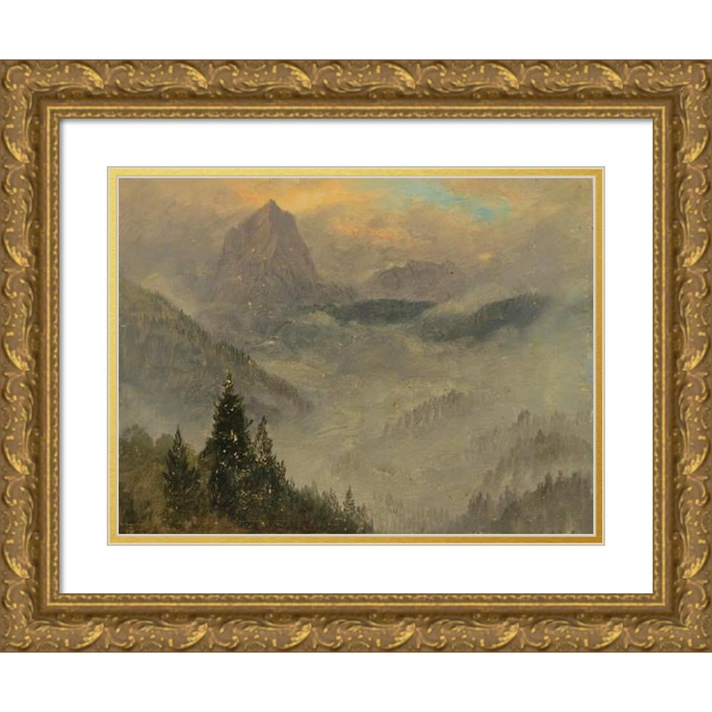 Frederic Edwin Church 14x11 Gold Ornate Wood Frame and Double Matted ...