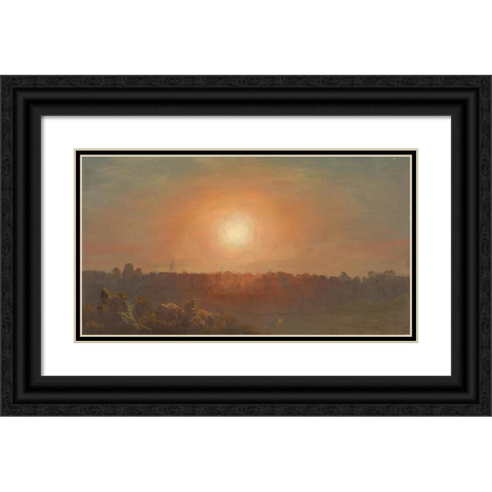 Frederic Edwin Church 18x12 Black Ornate Wood Framed Double Matted ...