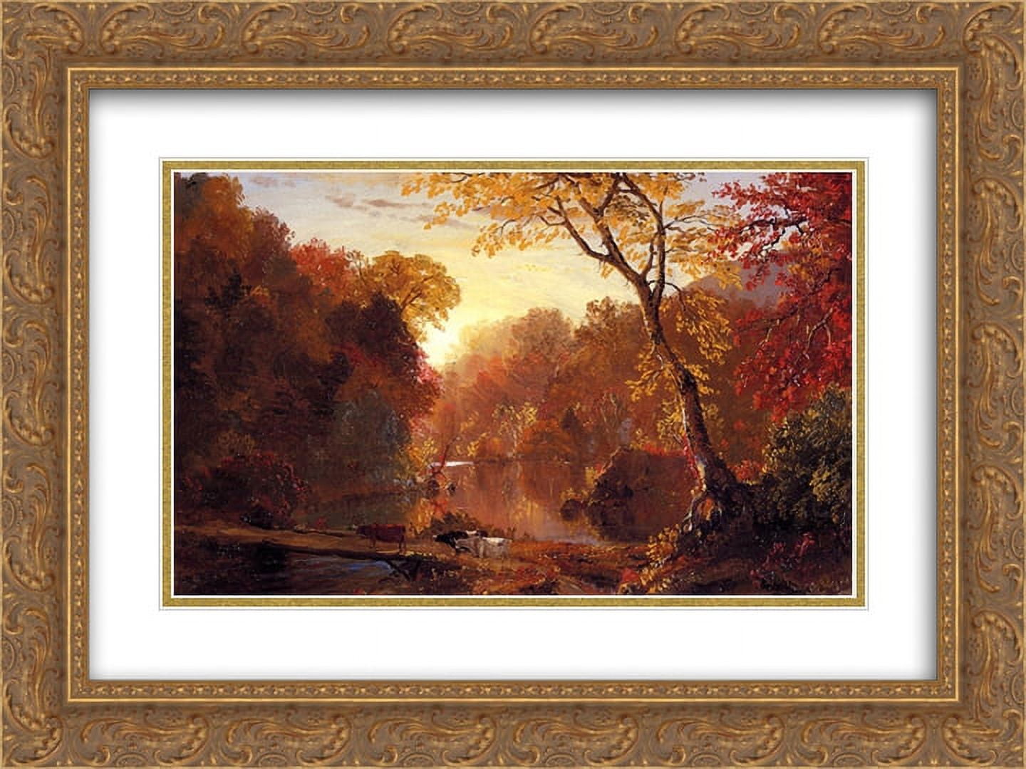 Frederic Edwin Church 2x Matted 24x20 Gold Ornate Framed Art Print ...
