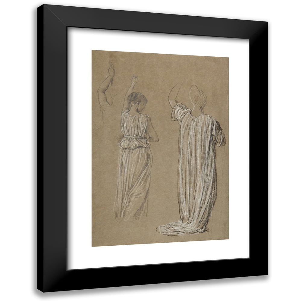 Frederic Leighton 11x14 Black Modern Framed Museum Art Print Titled - Studies of a Standing ...