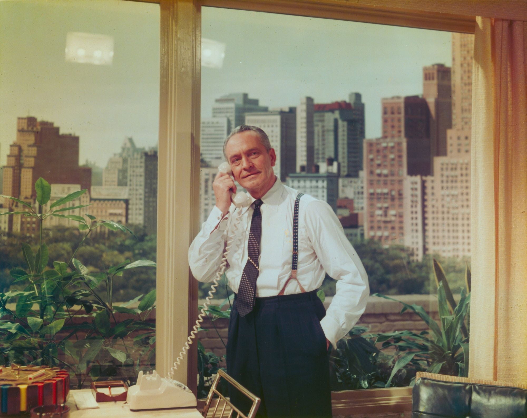 Frederic March in Jumper Talking on the Phone Photo Print (24 x 30 ...