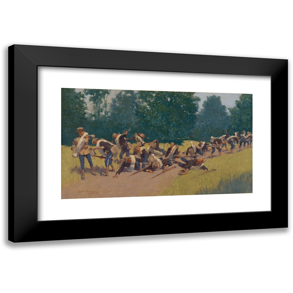 Frederic Remington 14x10 Black Modern Framed Museum Art Print Titled ...