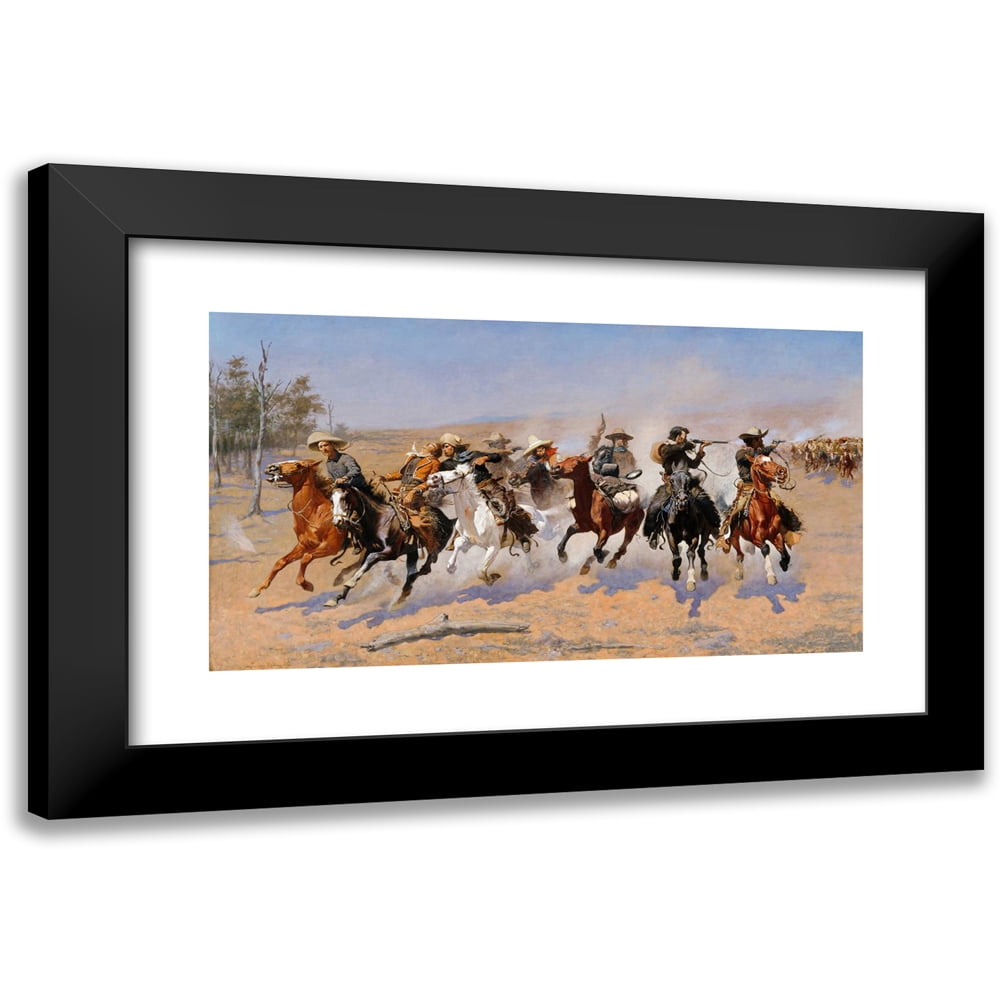 Frederic Remington 18x12 Black Modern Framed Museum Art Print Titled ...
