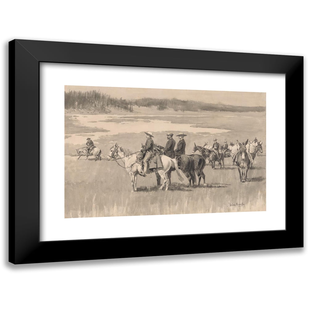 Frederic Remington 24x17 Black Modern Framed Museum Art Print Titled ...