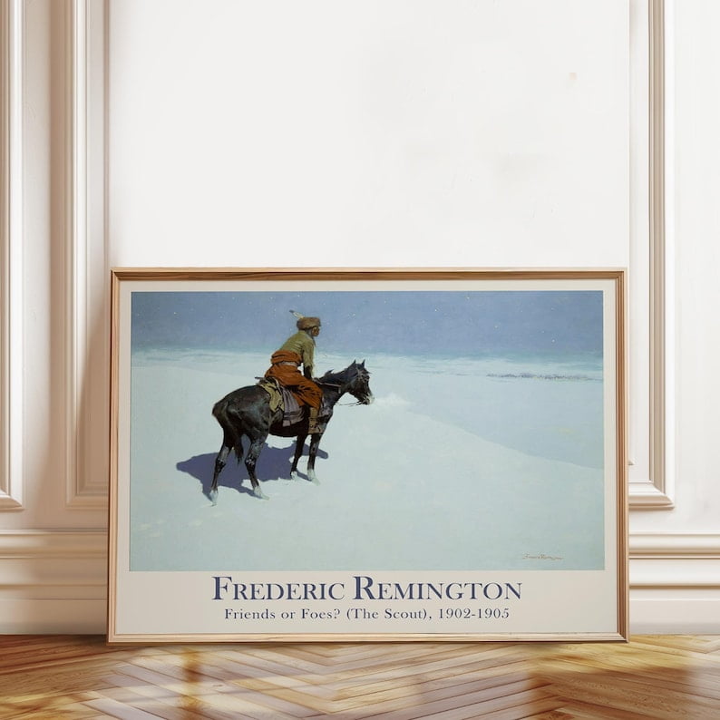 Frederic Remington Wild West Art Poster - 'Friends Or Foes? The Scout ...