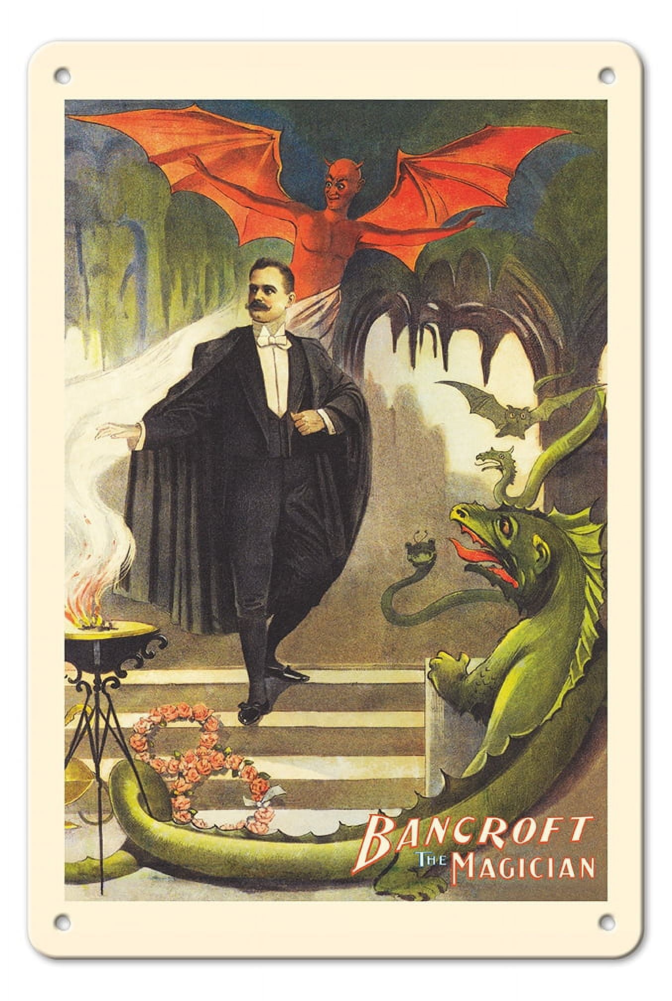 Frederick Bancroft the Magician - Vintage Magic Poster c.1910 - 8 x 12 ...