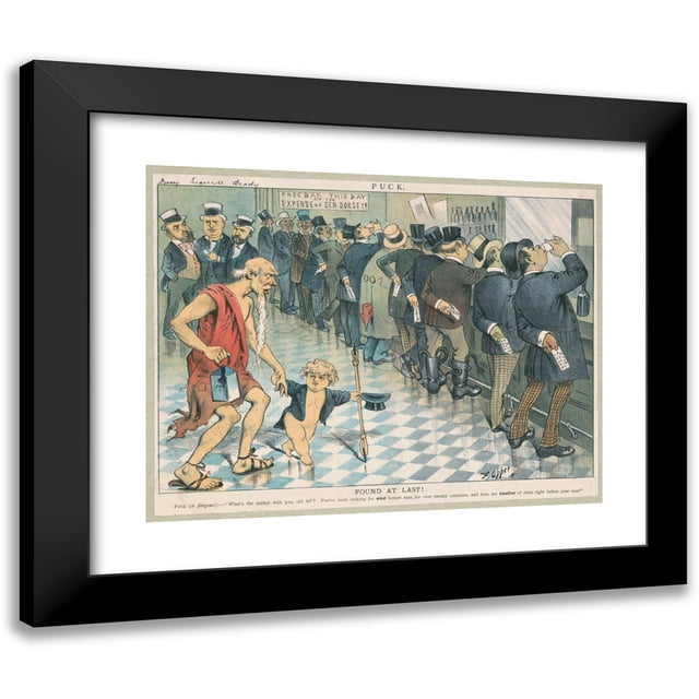 Frederick Burr Opper 14x12 Black Modern Framed Museum Art Print Titled ...