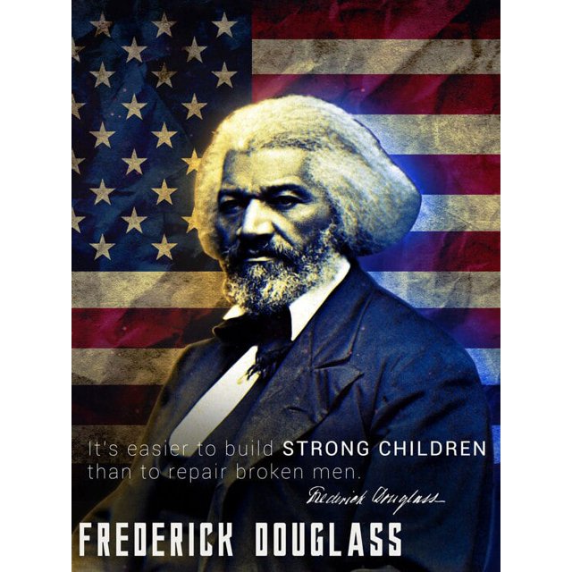 Frederick Douglass Poster Build Strong Children Classroom Quote (18x24 ...